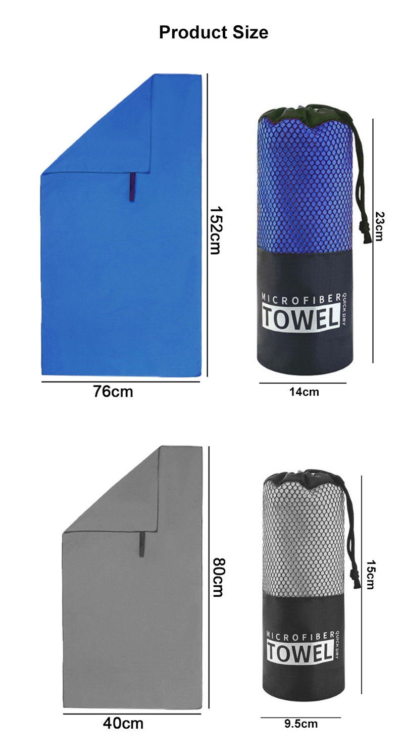 Portable Microfiber Towels Outdoor Travel Sport Towel Soft Quick-drying ...