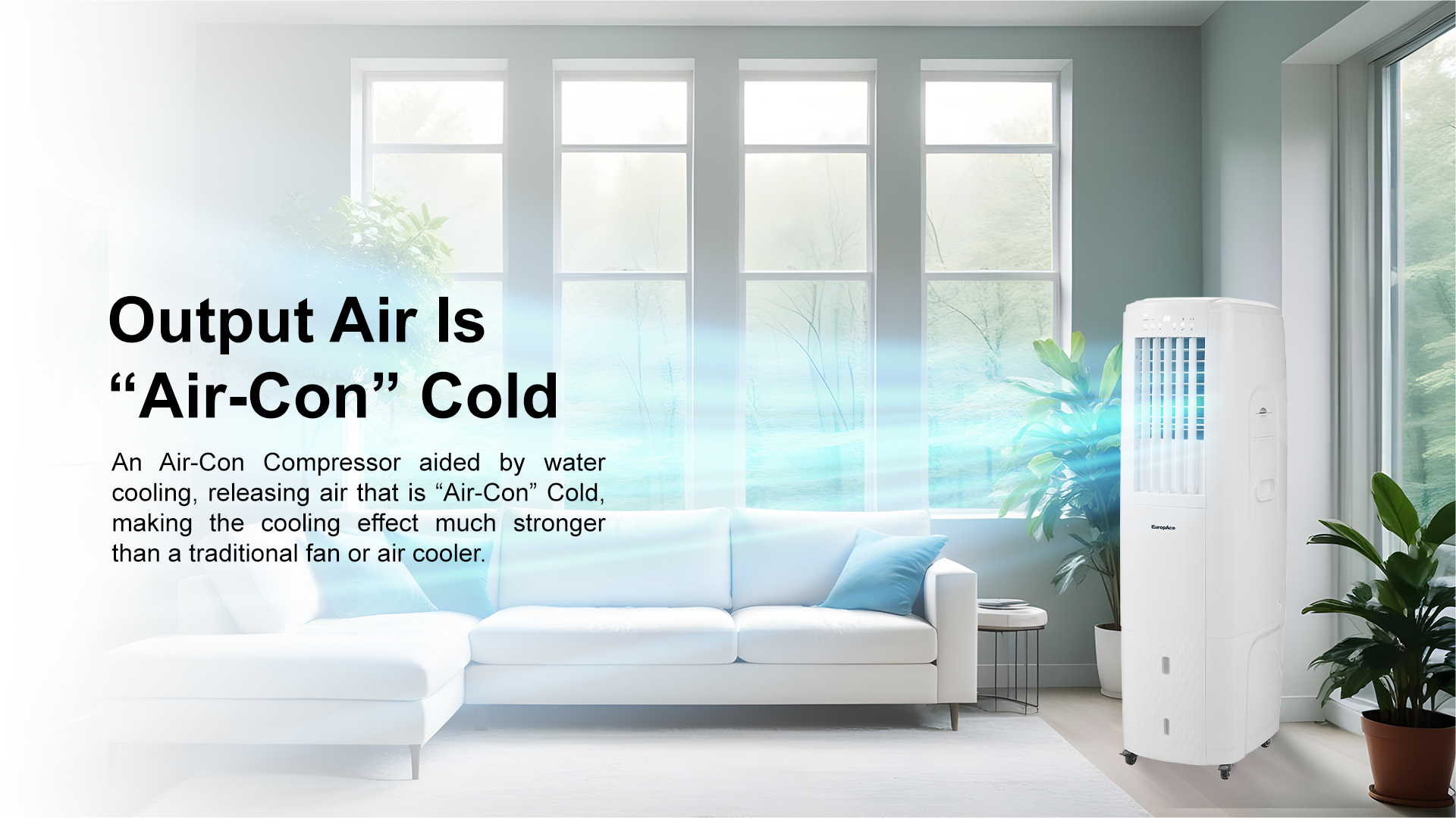 EuropAce's 4-in-1 Hoseless Air Cooler with Air Con Compressor - H2 ...
