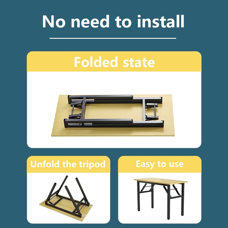 【Free Installation】 Folding Table Computer Table Foldable Banquet Table ...