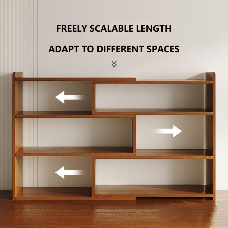 Expandable Desktop Storage Rack Simple Bookshelf Small Cabinet Table ...