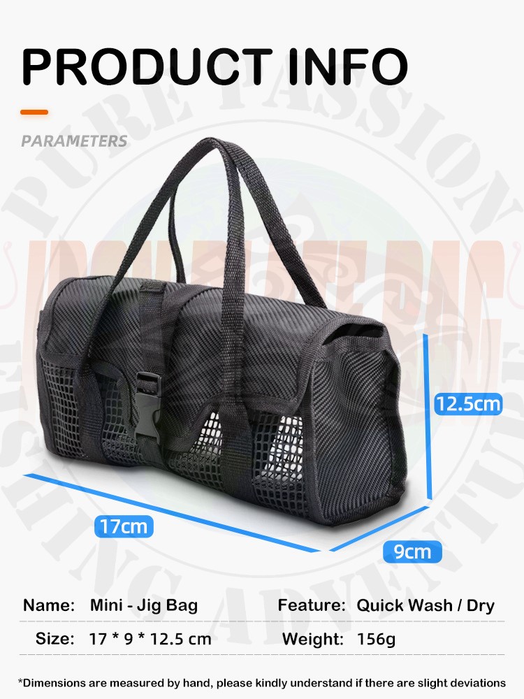 [Fast Delivery] Fishing Jig Lure Mesh Bag - Mini Size Portable Tackle ...