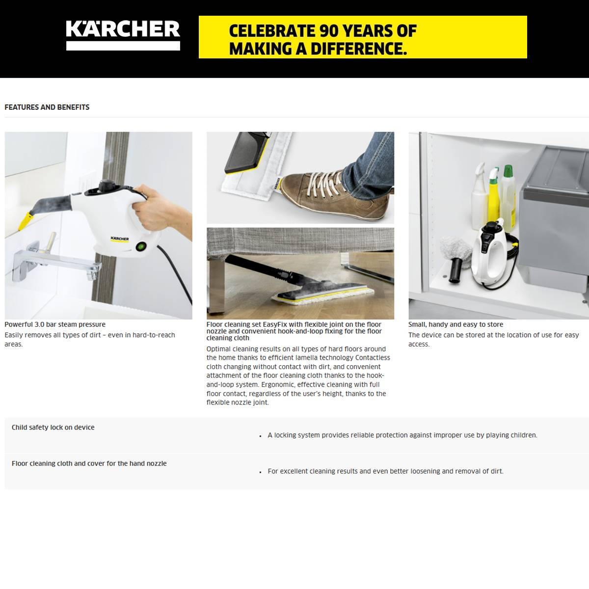 KARCHER Steam Cleaner SC 1 EasyFix - Made in Germany | Shopee Singapore