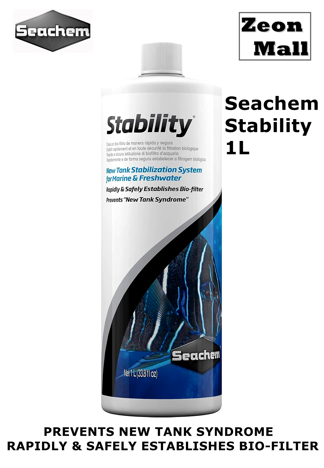 Seachem Stability Nitrifying Bacteria - 1L / 1000ml (Exp by 2030 ...