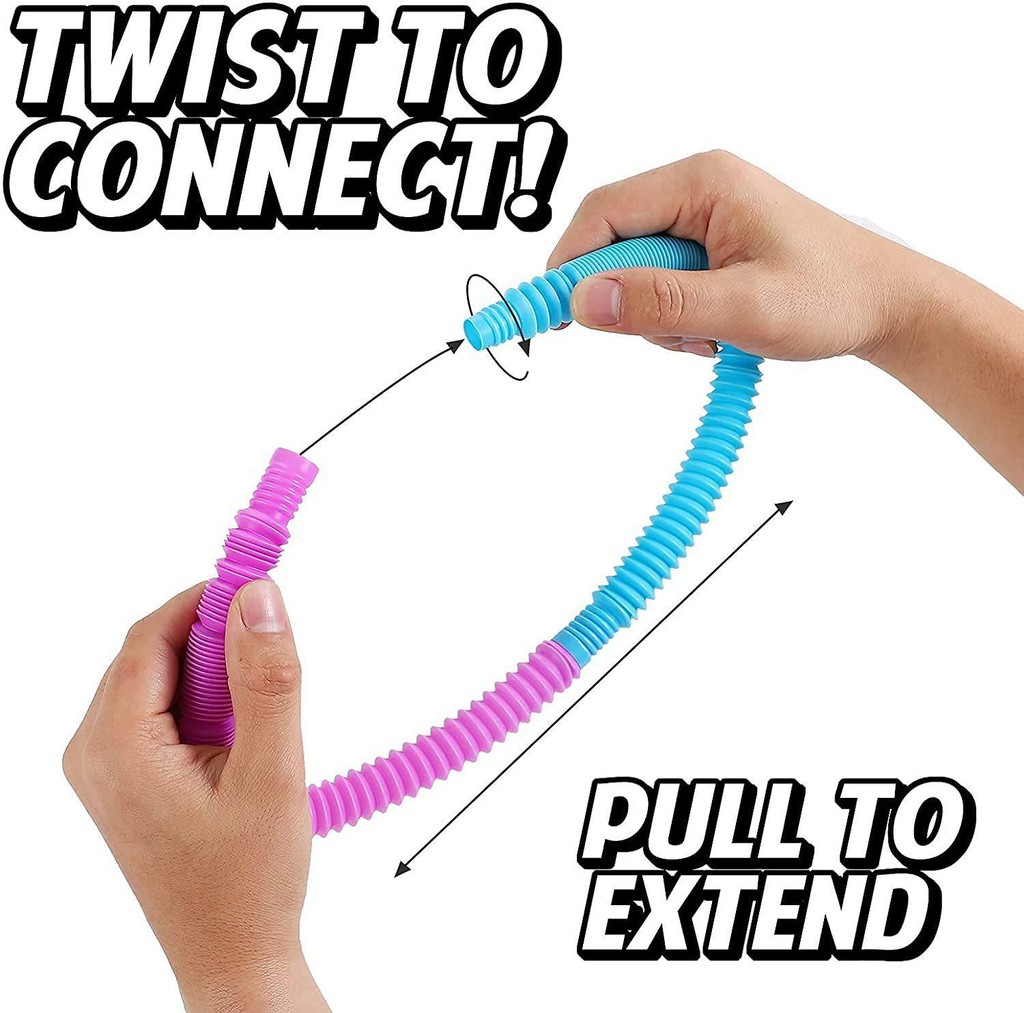Pop Tube Fidget Toy for Kids – Stretch, Bend, Snap Sensory Tubes for ...