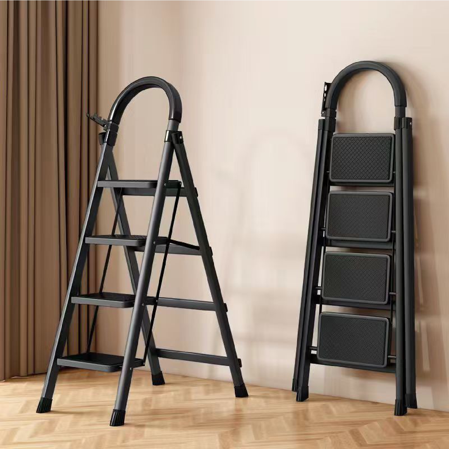 🇸🇬Koala Home🔥Stool Step Foldable Ladder Anti-Slip Carbon Steel ...