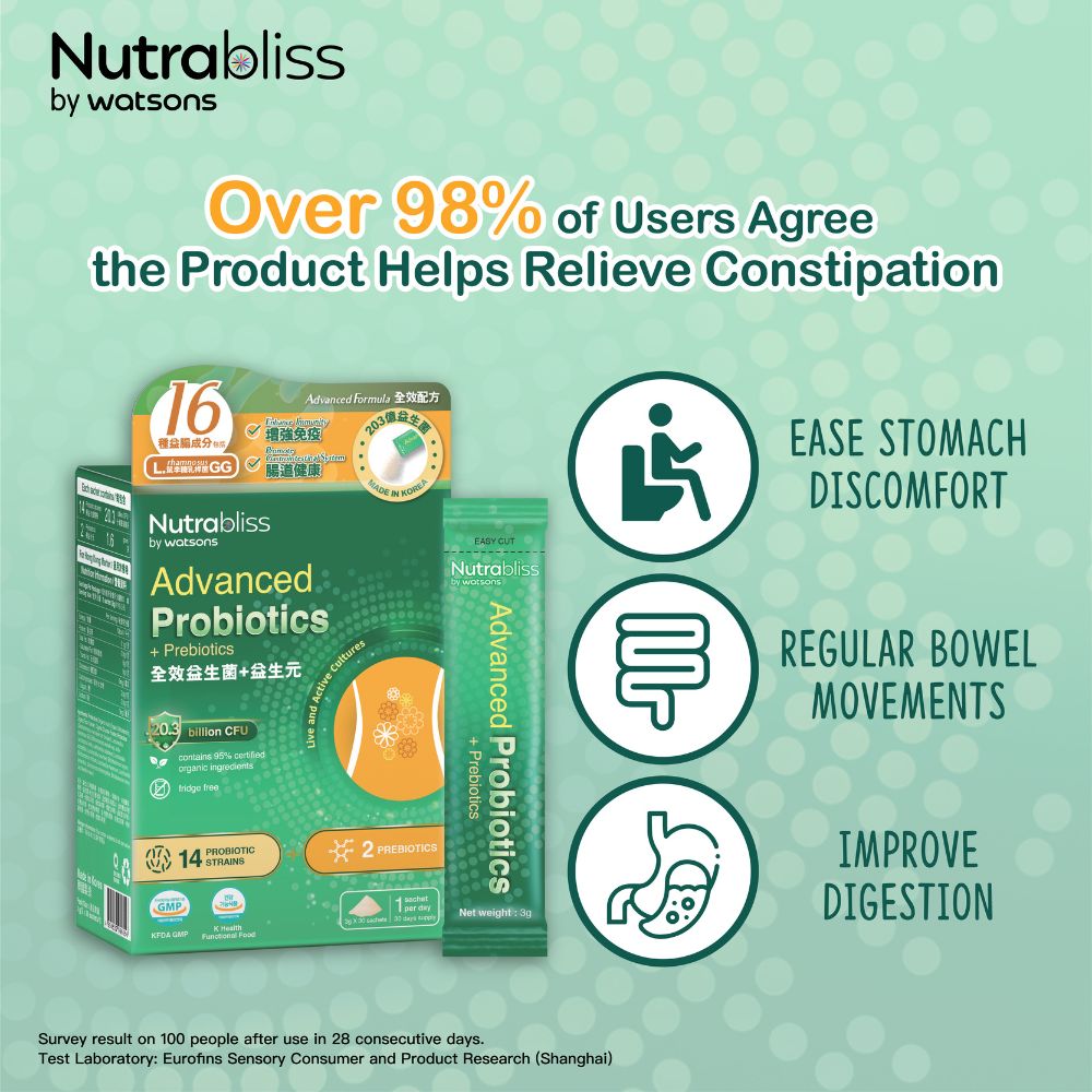 Advanced Probiotics + Prebiotics Sachet (Fridge Free + Gastrointestinal ...
