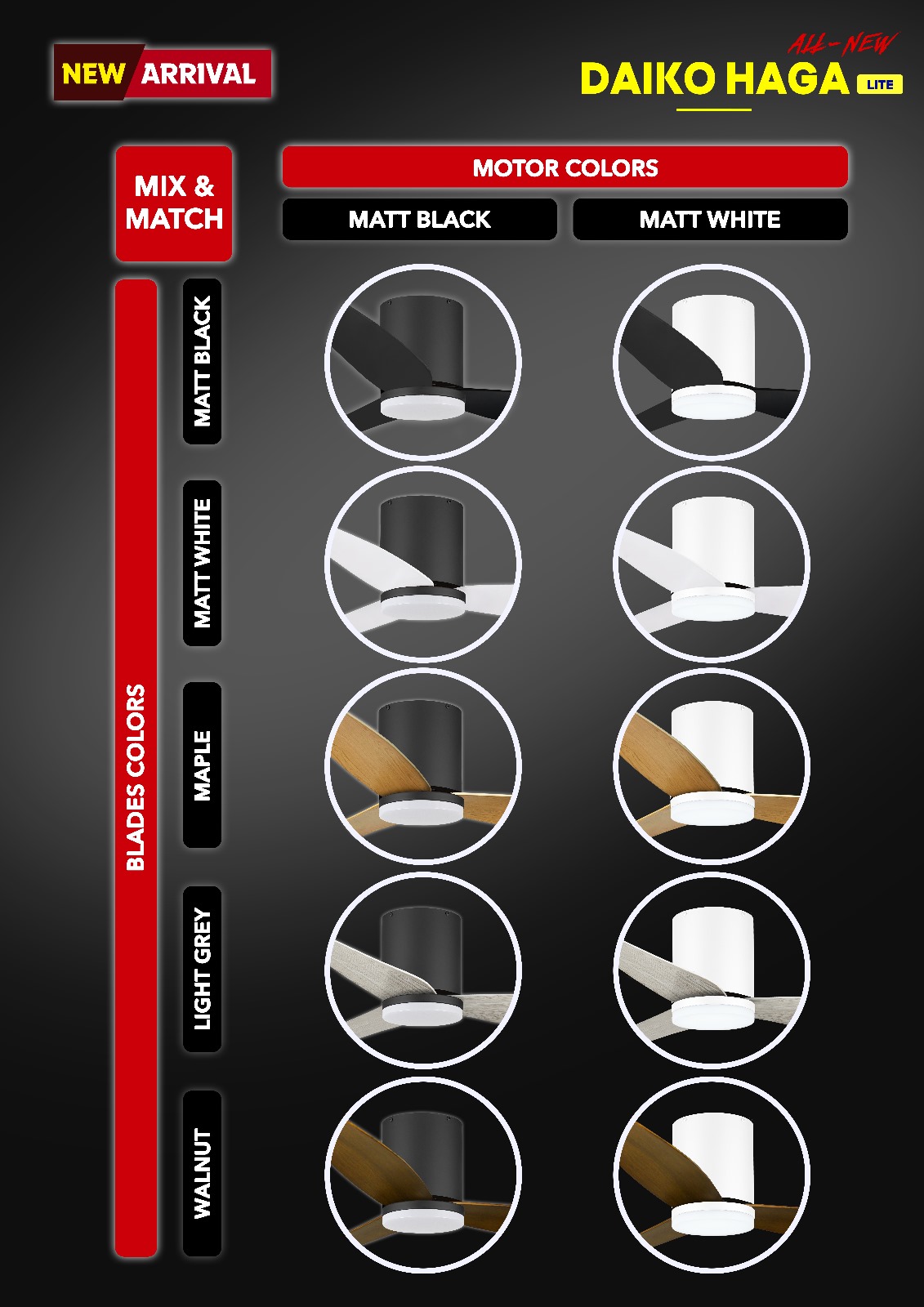 [FREE INSTALLATION] DAIKO Haga LITE DC Ceiling Fan with 24W DIMMABLE ...