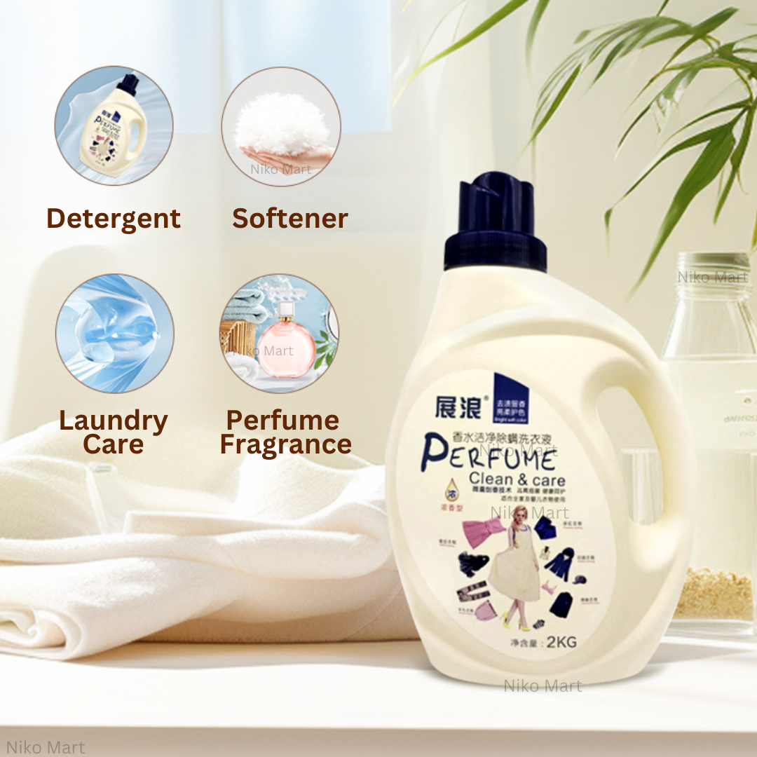 Laundry Detergent (2000ml 2kg) 4-in-1 Clothing Detergent Perfume ...