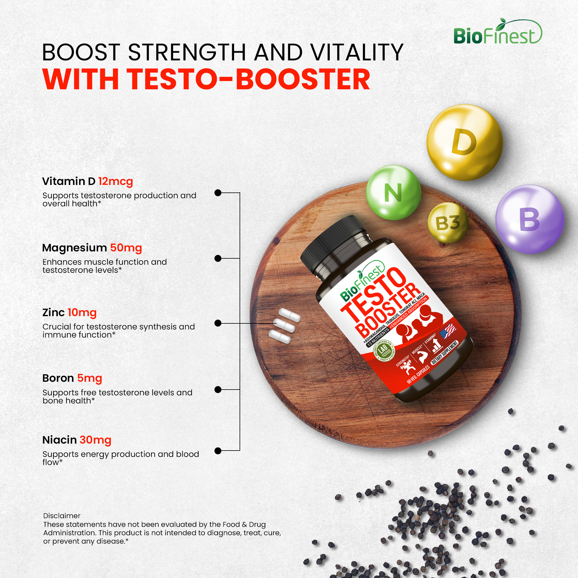 Biofinest Testo Booster Supplement Tongkat Ali Maca Ashwagandha Horny ...