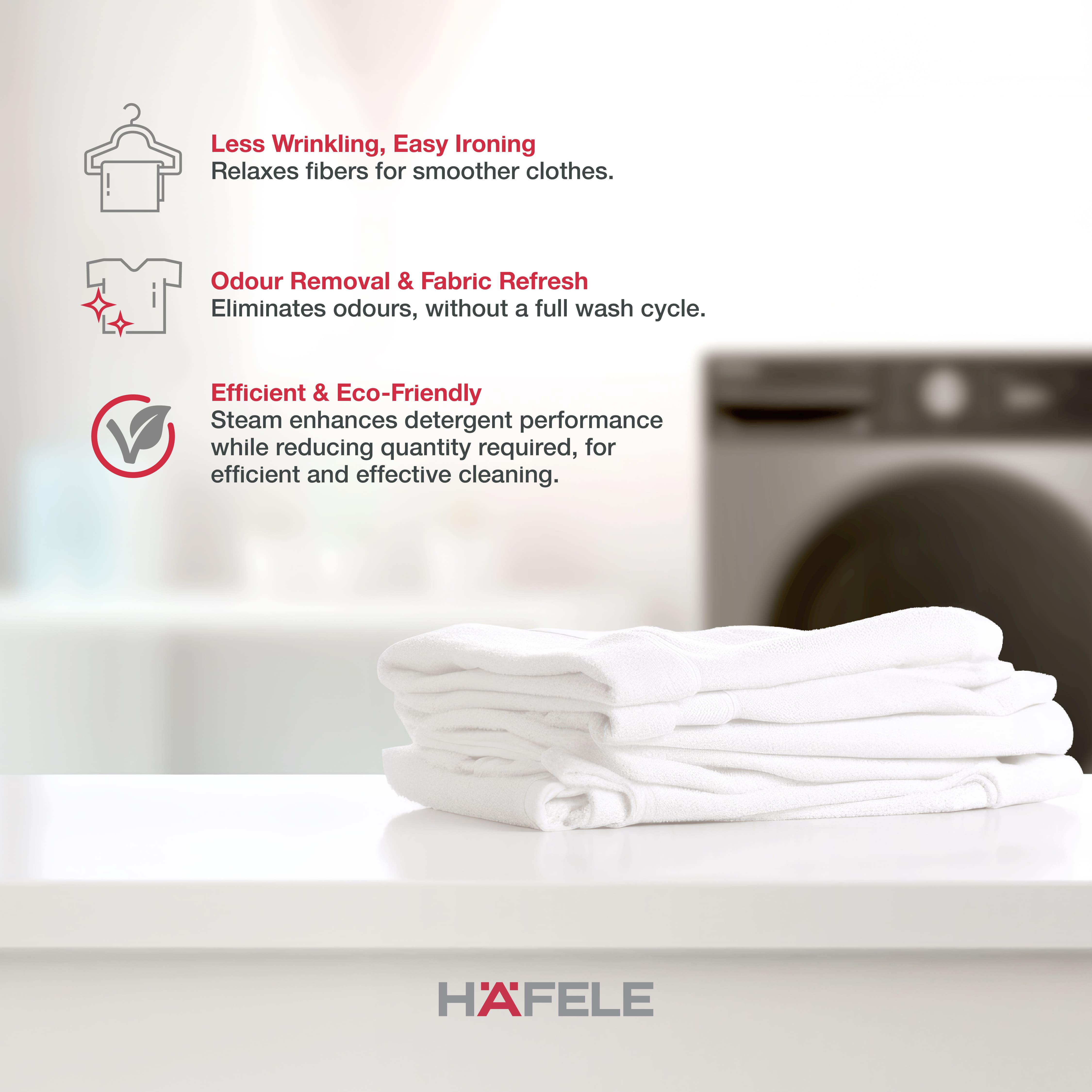 Hafele 10kg/6kg Front load Washer Dryer | 4 Tick Efficiency | Steam ...