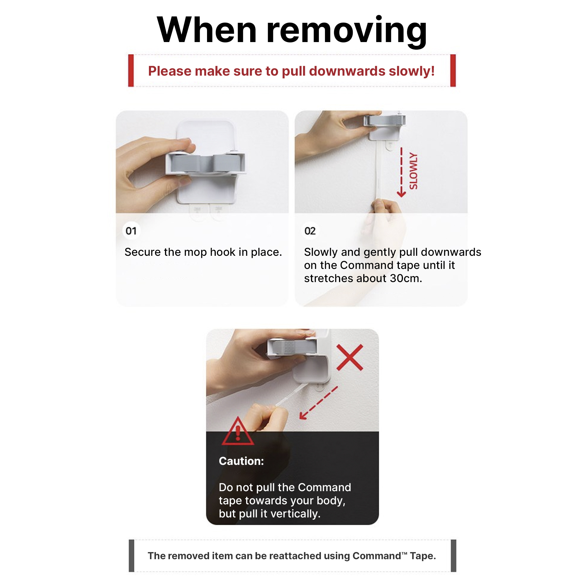 3M Command Broom Gripper Mop Holder with Easy Installation | Versatile ...