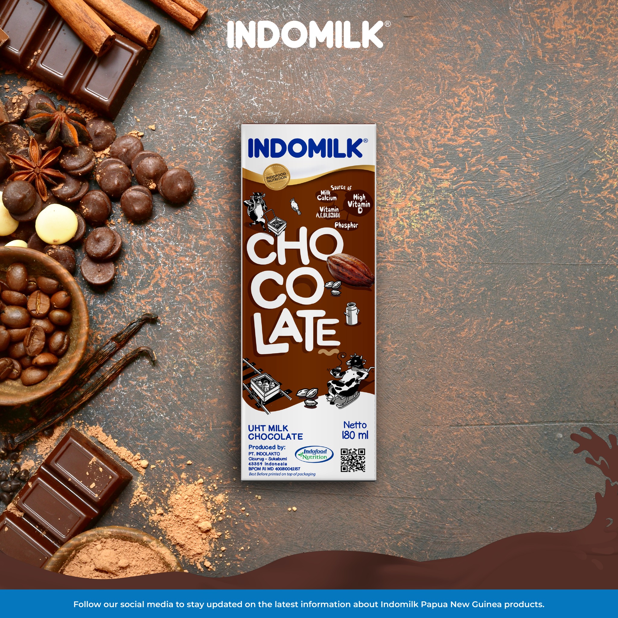 INDOMILK Korean Chocolate Milk 180ML X 30 (TETRA) | Shopee Singapore