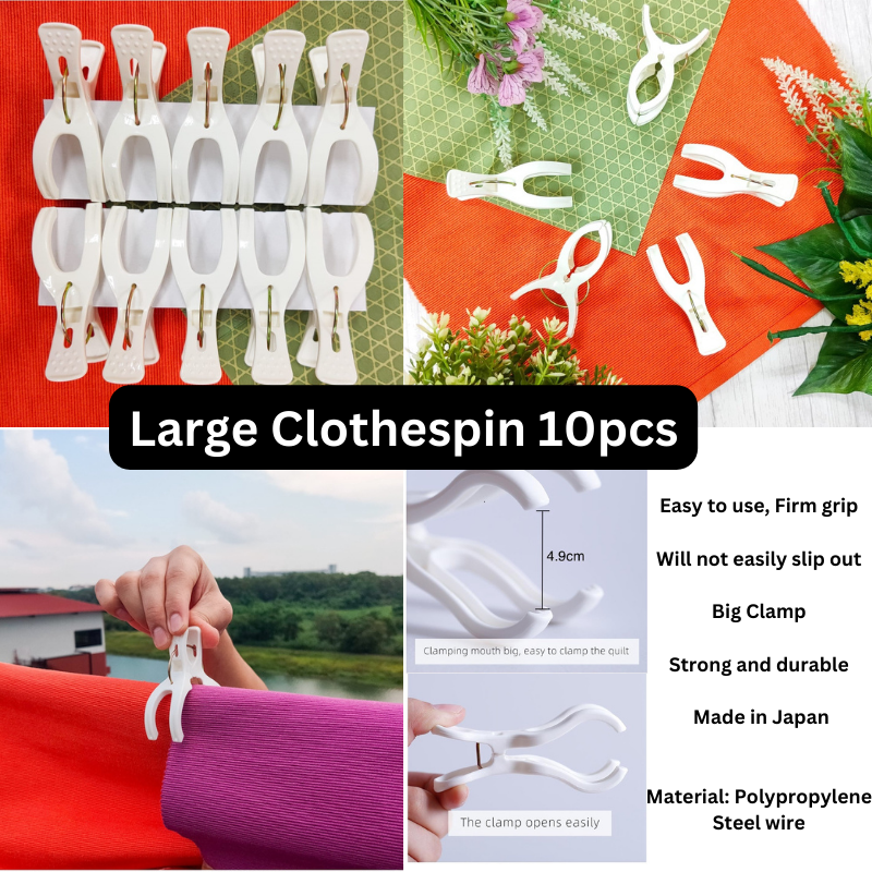 [Japan] Ponykasei / Large Clothespin 8pcs/ Large Clothespin 10pcs ...