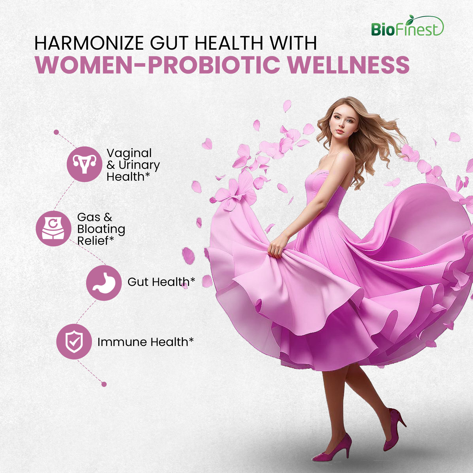 Biofinest Women Probiotic 50 Billion CFU - Healthy Vagina Flora pH Odor ...