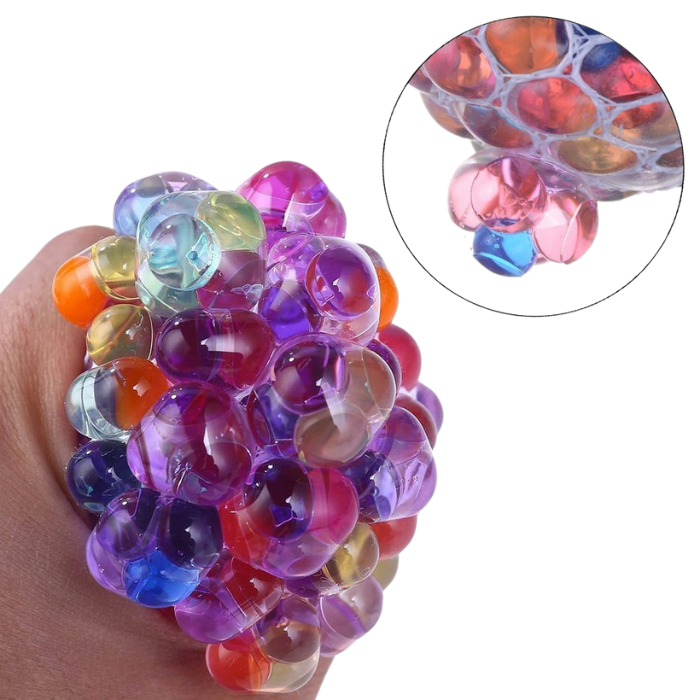 Grape Ball Squishy Mesh Stress Relief Toy | Anti-Stress Squeeze Ball ...