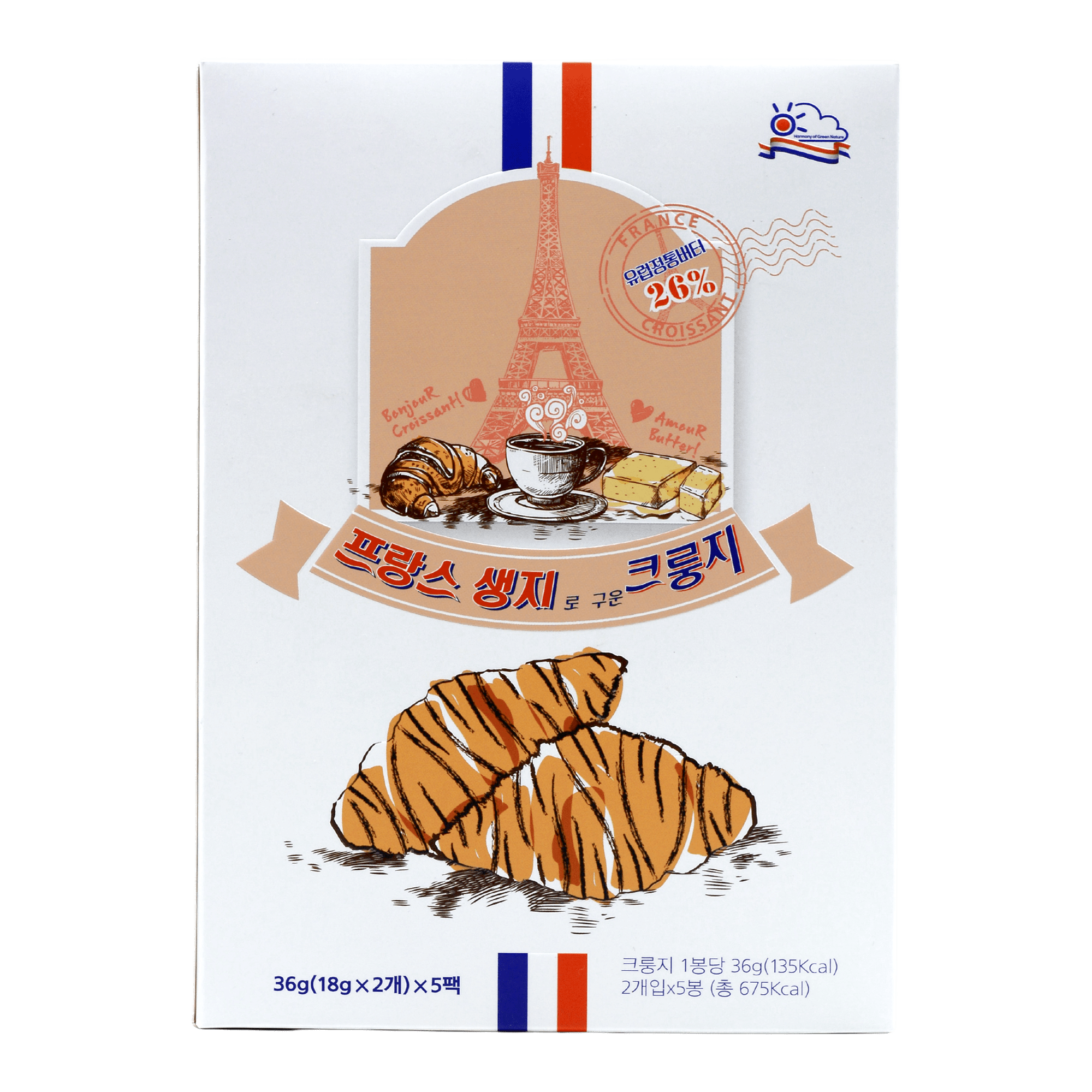 [NOKCHAWON] Korean Crungji with Butter (Flat Croissant) - 36g | Shopee ...
