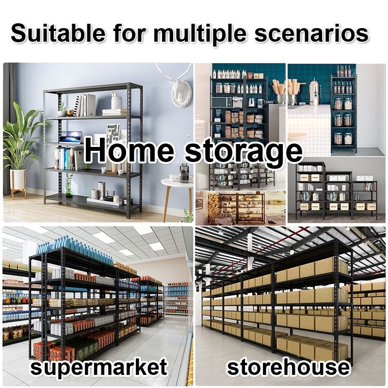 Metal Rack Storage Shelf Adjustable Rack Boltless Shelf Shelving Living ...