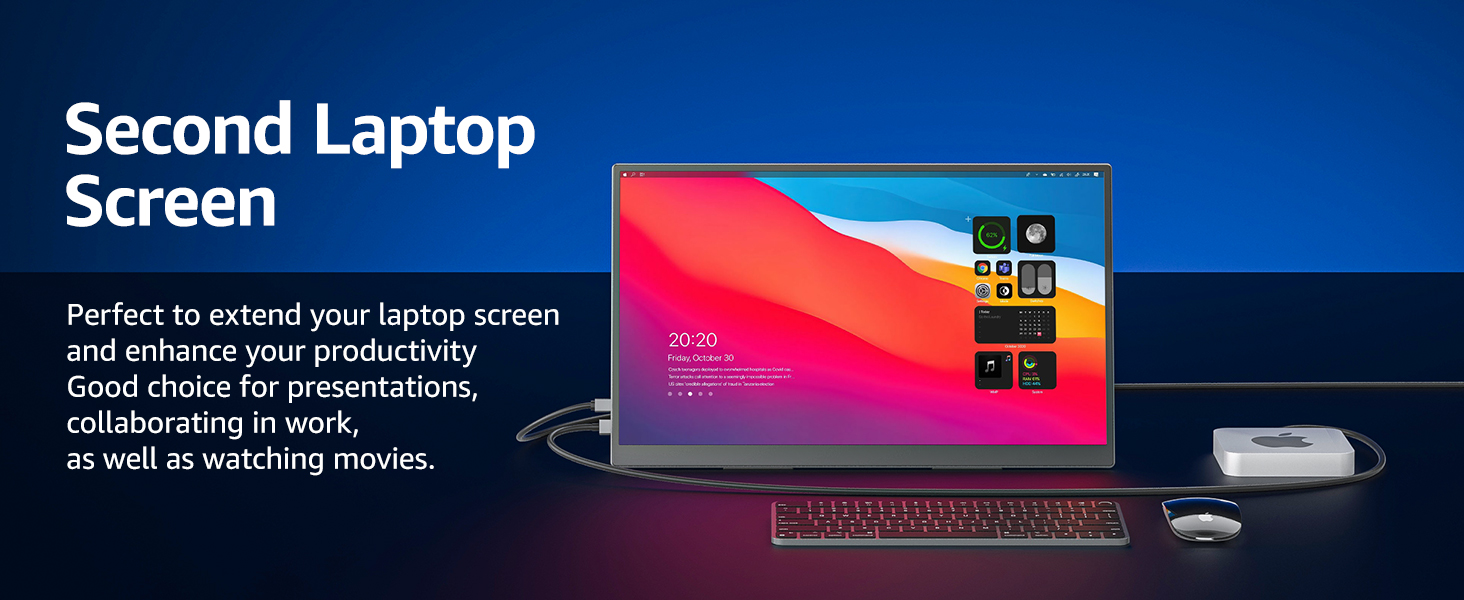 Zoomed_in 18.5 inch 100HZ 2.5K 1080P FHD Large Portable Monitor for ...