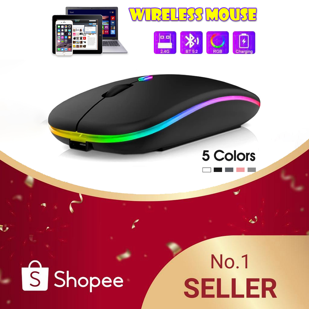 🔥ready stock🔥 Wireless Mouse 2.4Ghz Receiver Optical Adjustable Silent ...
