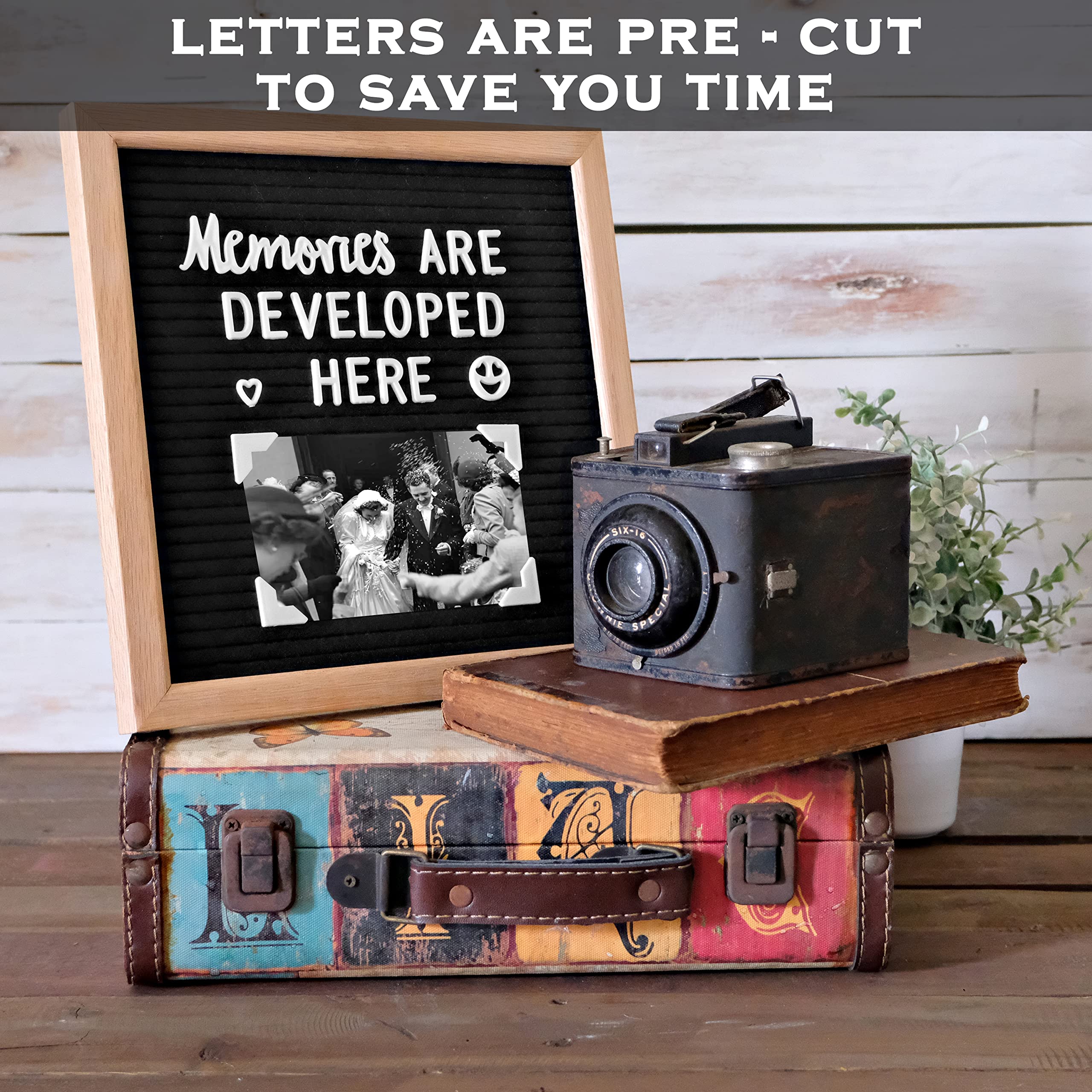 Wooden Felt Letter Board Sign Board Letters Pre cut / Wooden Message ...