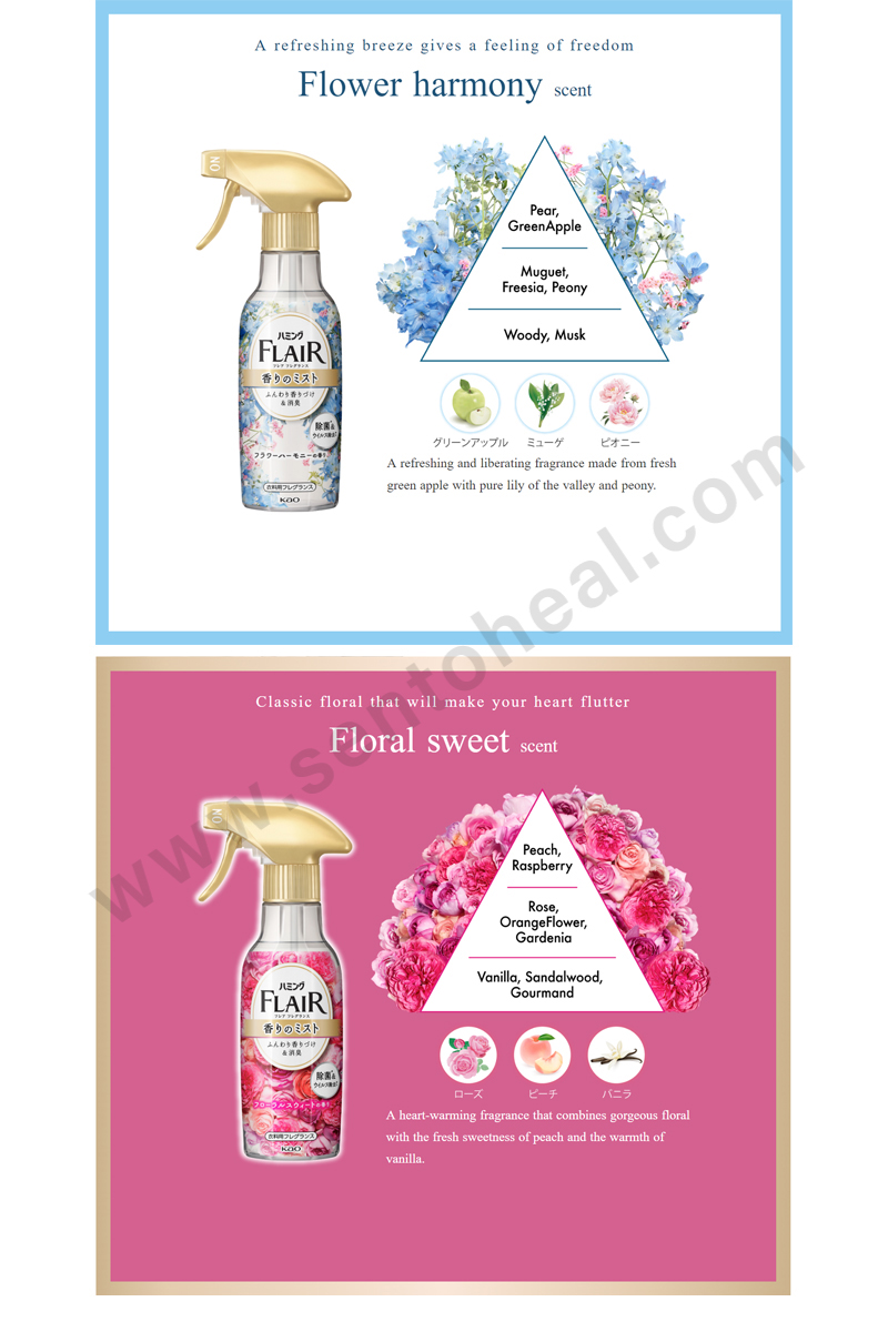 Kao Flair Fragrance Fabric Spray - Flower Harmony/ Floral Sweet ...