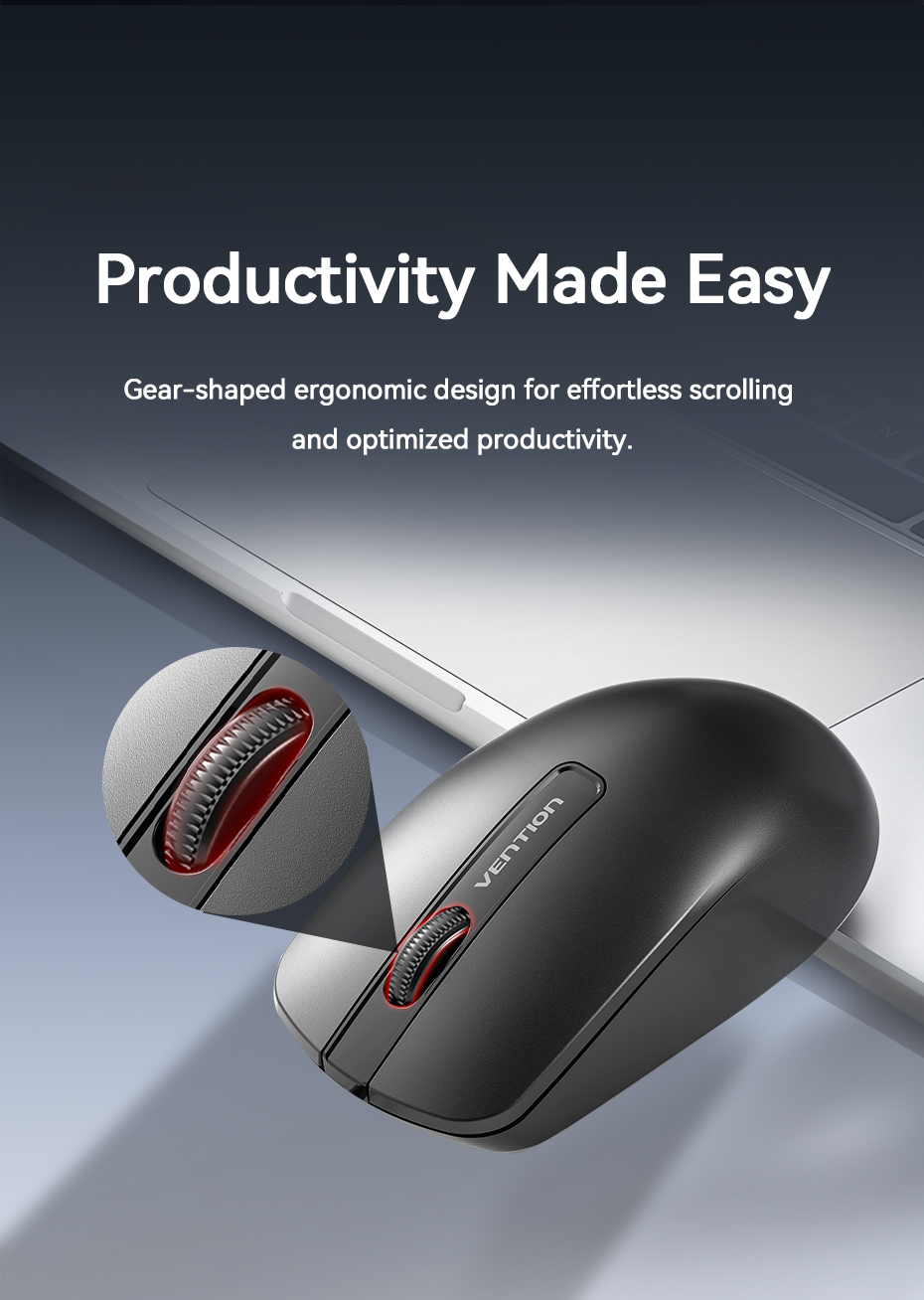 Vention High Performance Wireless Wired USB Mouse Optical Sensor 1200 ...