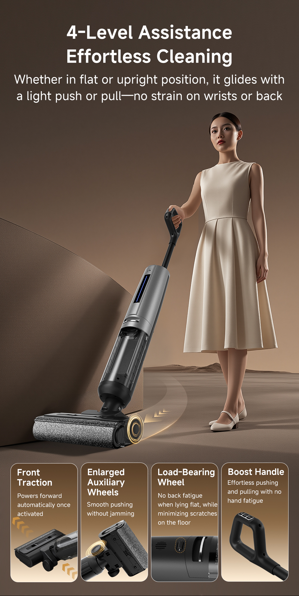 Simplus Wet & Dry Vacuum Cleaner | 180° Lie-Flat | 21,000Pa Hurricane ...