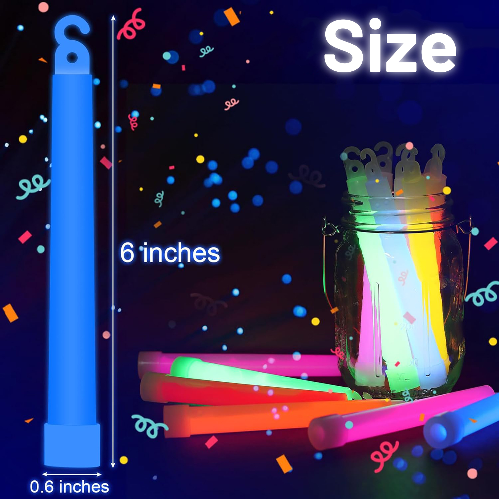 6 Inches Glow Sticks / Light Stick / Night Glow Sticks / Birthday Party ...