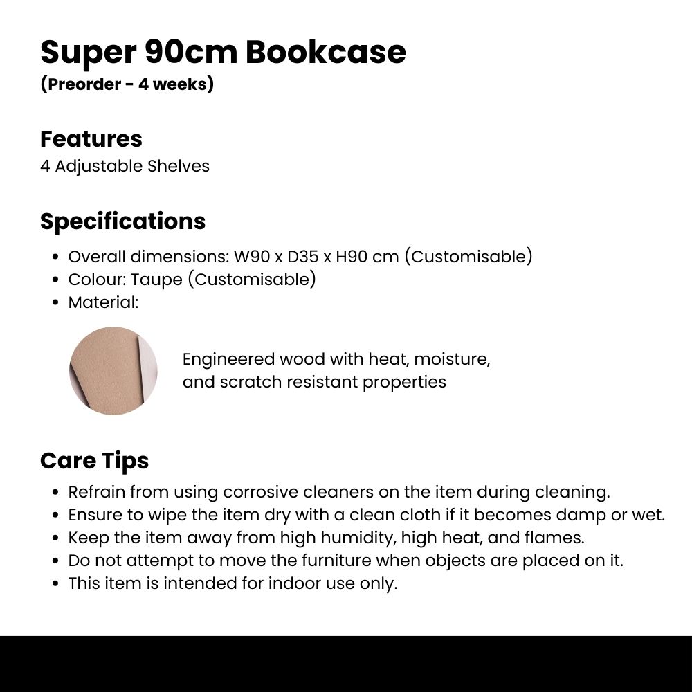 [Preorder] VHIVE Super 90cm Bookcase (Bookshelf Storage) | Shopee Singapore