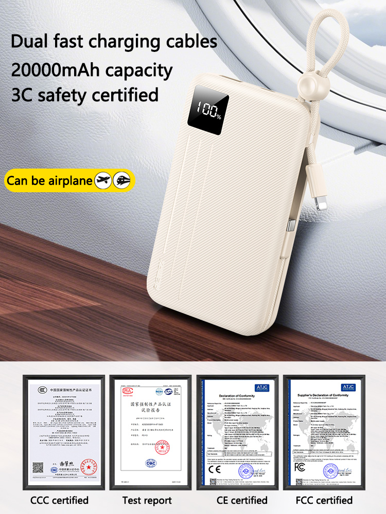 【READY STOCK】3C Power Bank Portable Charger 22.5w Powerbank Fast ...