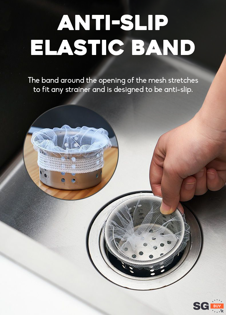 [SG SELLER] 100pcs Kitchen Sink Net Filter Sink Basket Bag Drain ...