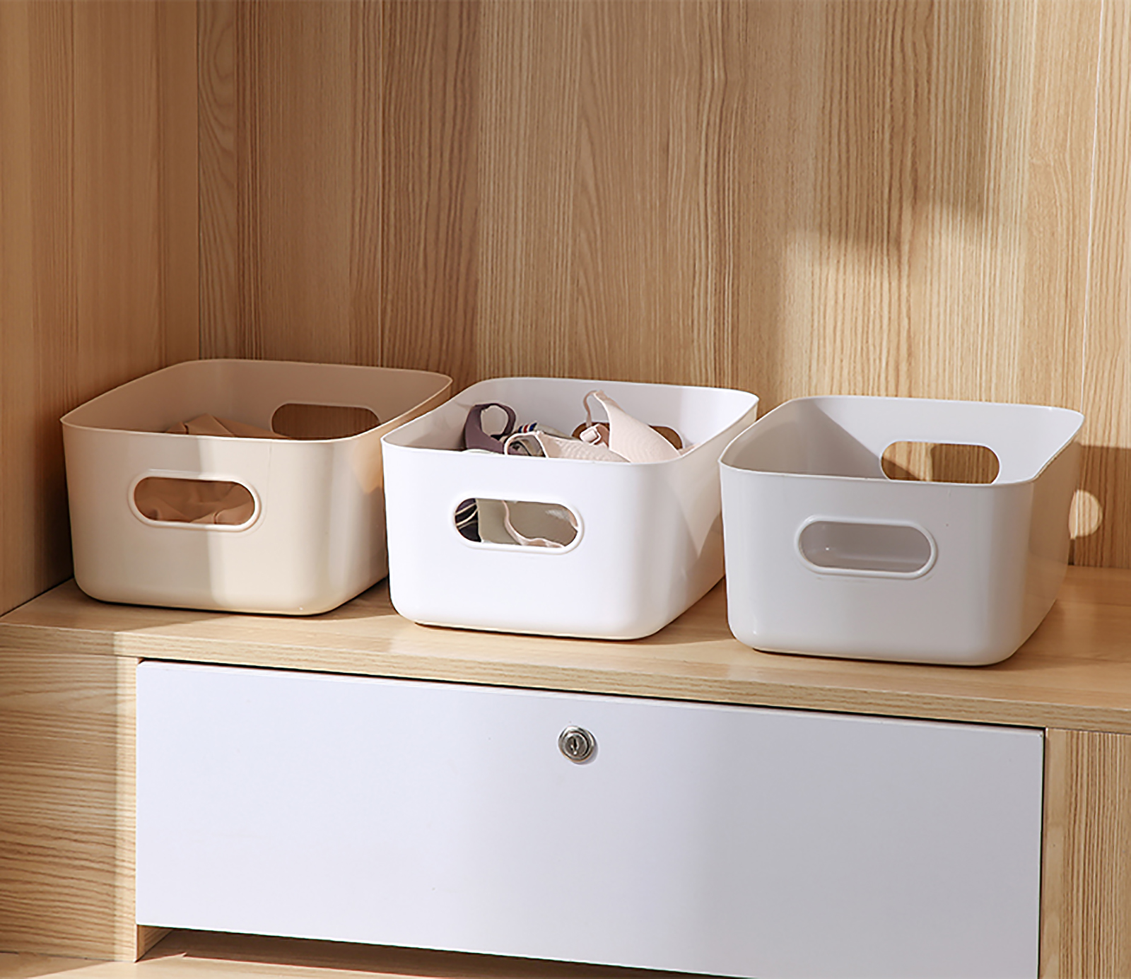 [ SG Ready Stock] Cabinet Organizer / Stackable Basket Storage ...