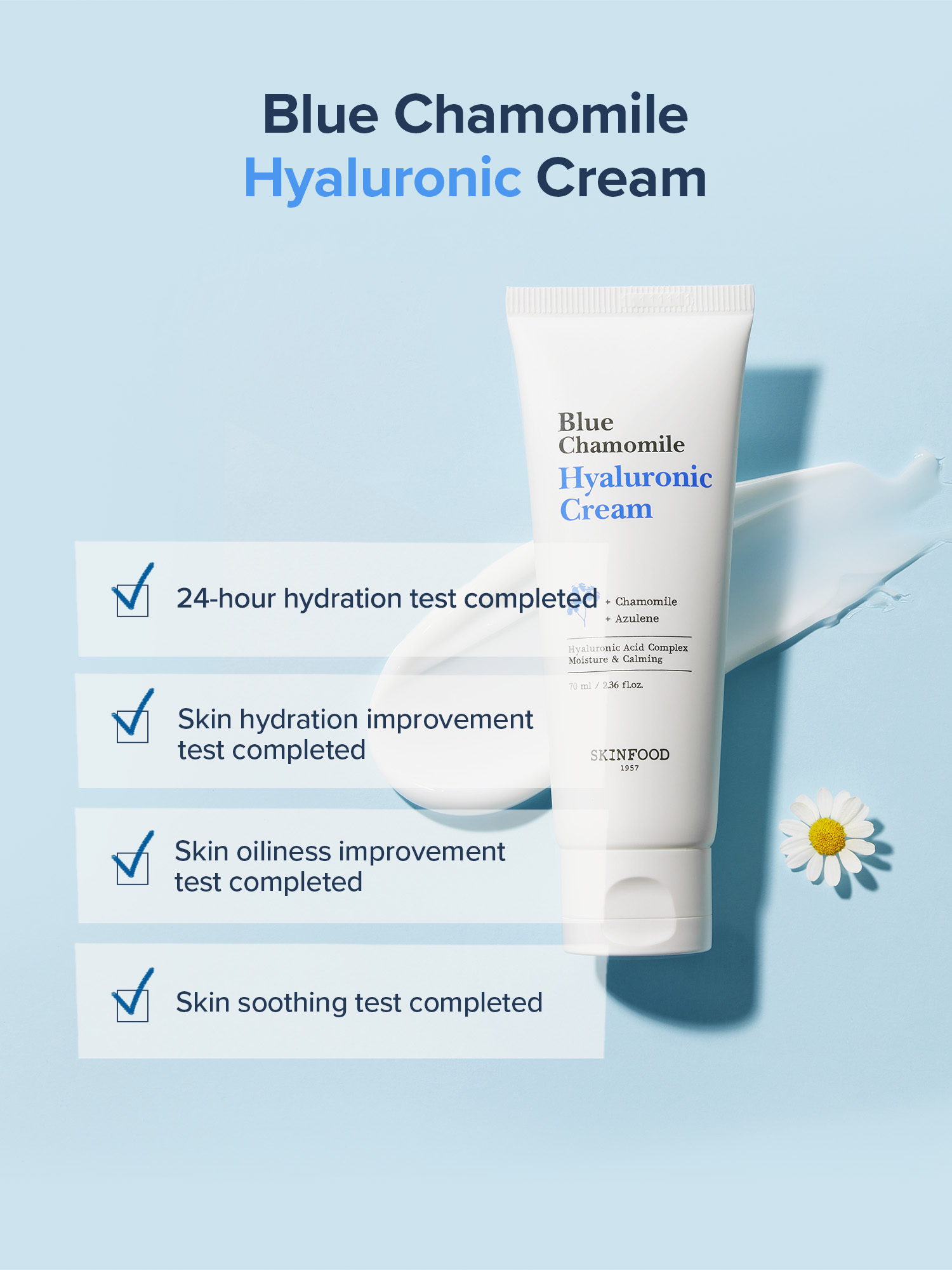 [SKINFOOD Official] Blue Chamomile Hyaluronic Cream 70ml | Shopee Singapore