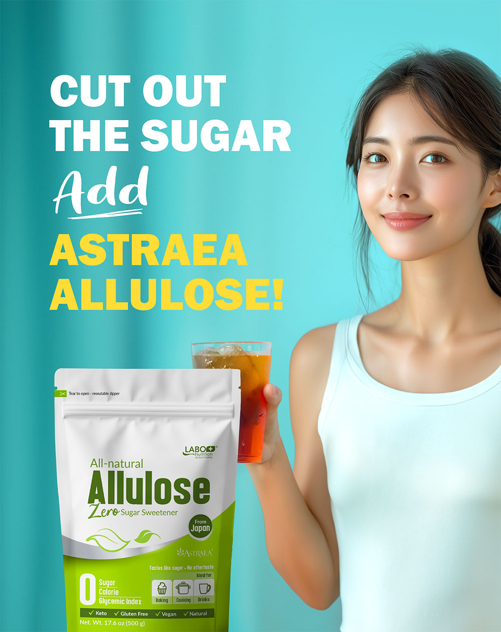 LABO Nutrition Allulose 500g - Healthiest Natural Sweetener with Zero ...