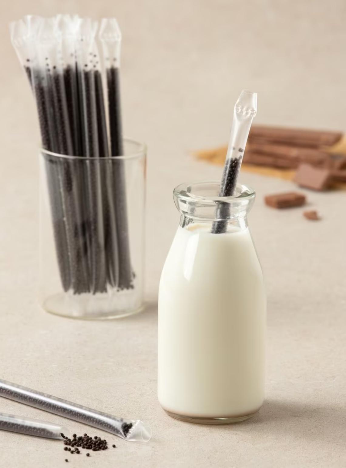 Korea Milk Magic Straw / Quick Milk Magic Sipper Cocoa / Cocoa Biscuit ...