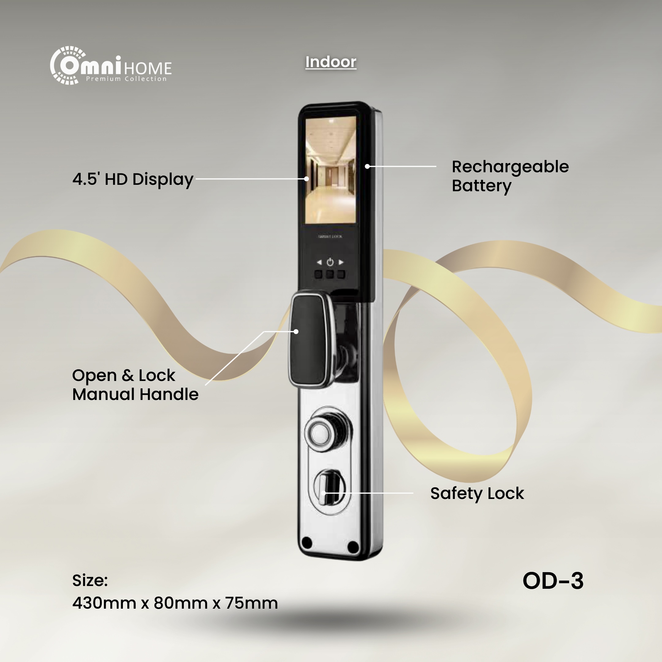 FREE Installation OD-3 Omni Digital Door Lock Smart Lock Face Palm ...