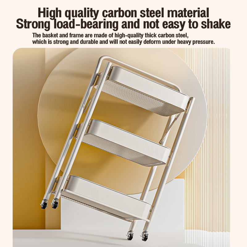 Foldable Trolley Rack Multi-purpose Foldable Trolley cart Rolling Cart ...