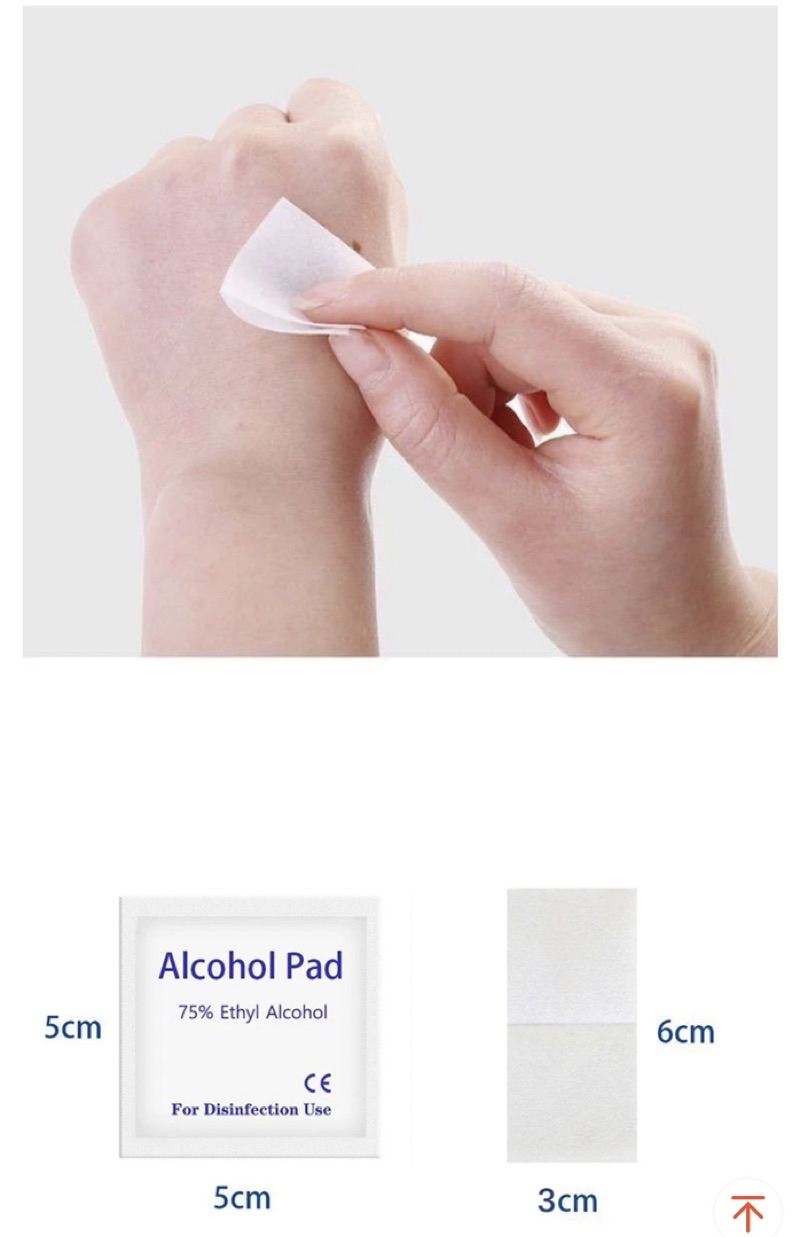 [SG Stocks]Alcohol Swabs Cotton Pads 100PCS Disinfection Wet Pads ...