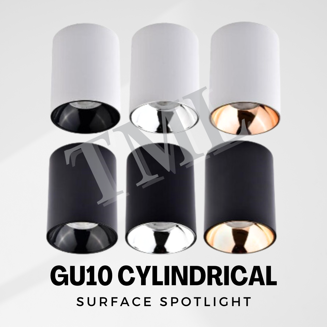 Premium Black White with Chrome Rose Gold Ring Surface Mounted GU10 ...