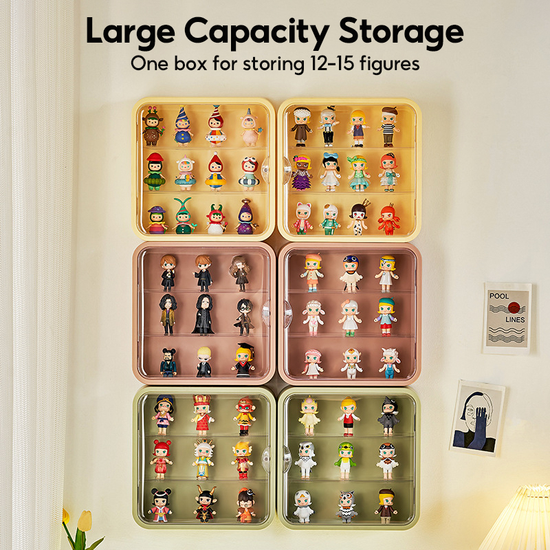 Wall Acrylic Popmart Display Box 3 Layers Blind Box Figurines Display ...