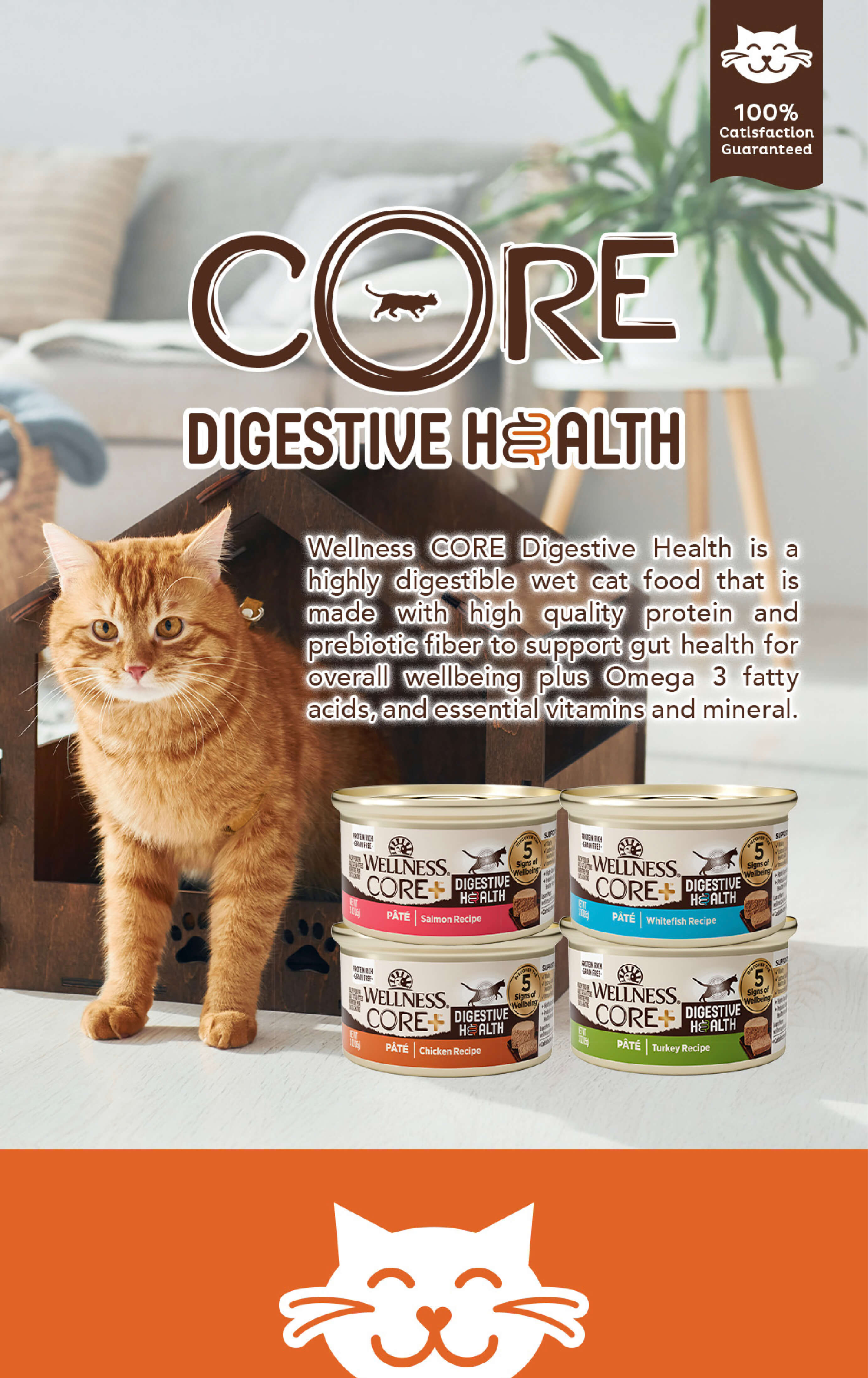 Wellness CORE Digestive Health - Grain Free Wet Cat Canned Food 3oz ...