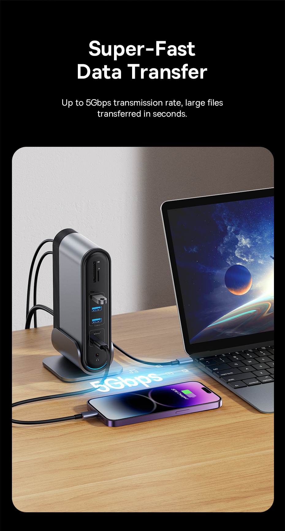 Baseus 17 in 1 USB C HUB Type C to Multi HDMI USB 3.0 with Power ...