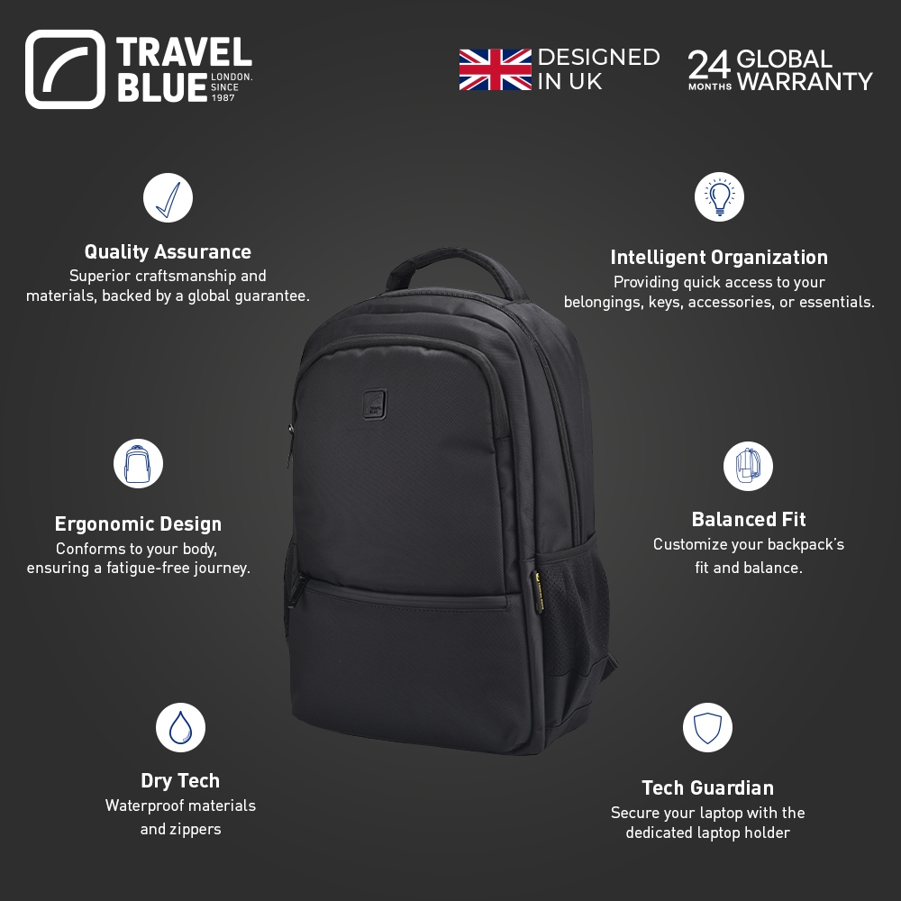 Travel Blue ELITE Backpack - TB3060 | Shopee Singapore