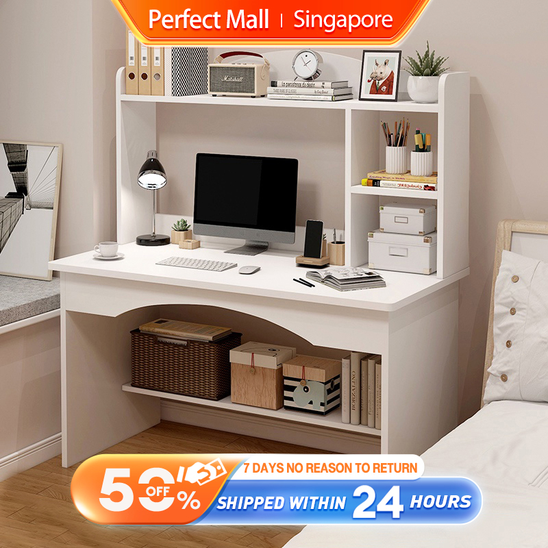 PM Study Table Desk Bookcase With Bookshelf Computer Table Desktop ...