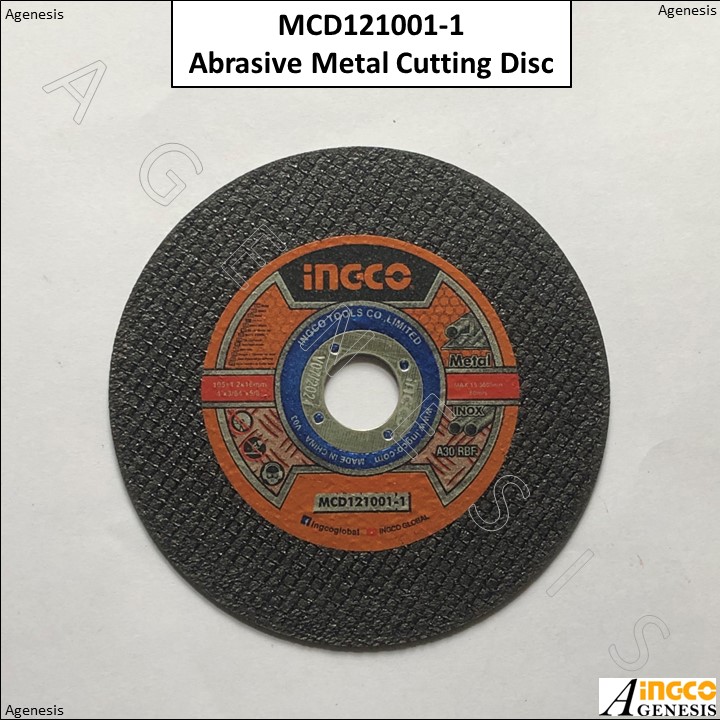 INGCO Abrasive Metal Cutting Disc MCD121001-1 MCD1210525 | Shopee Singapore