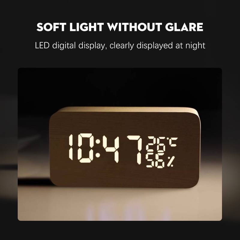 (SG) Led Alarm Clock Digital Light Battery Operated Table Clock Living ...