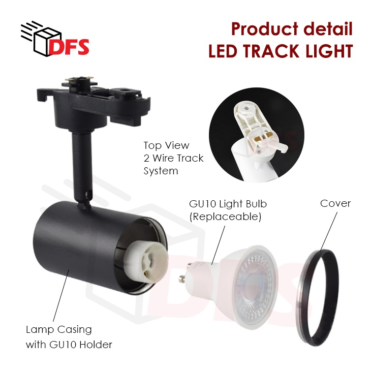 [BUY 1 FREE 1 BULB] DFS LED LIGHT LED Track Light 9W / 5W Tri tone / 4W ...