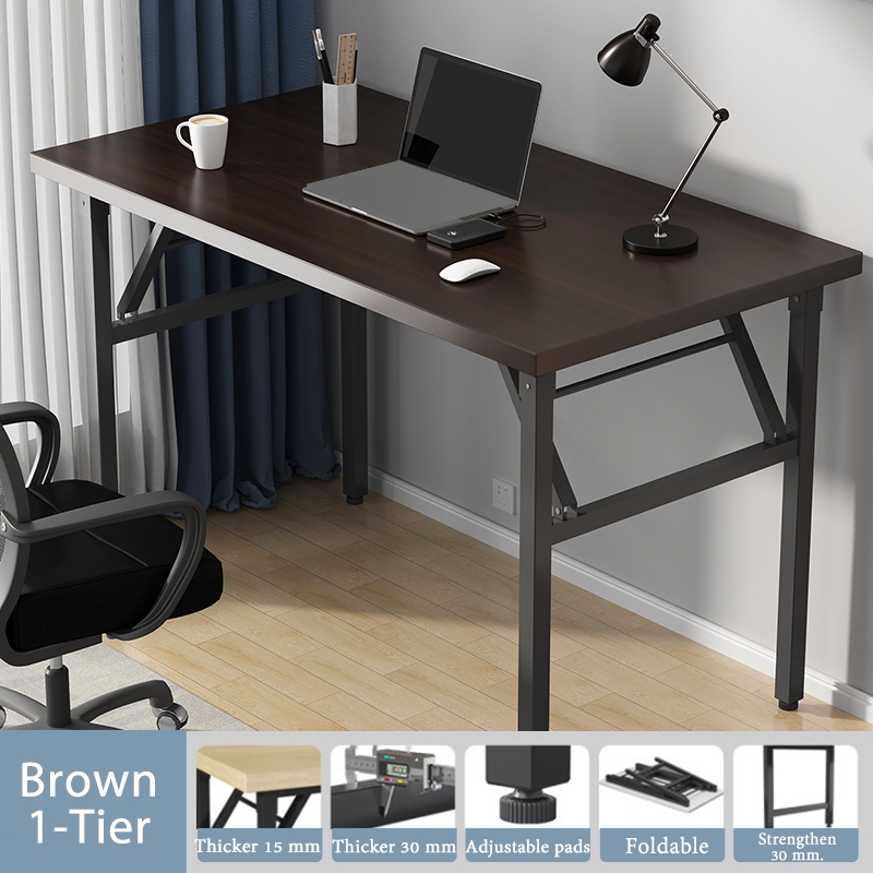 【Free Installation】 Folding Table Computer Table Foldable Banquet Table ...