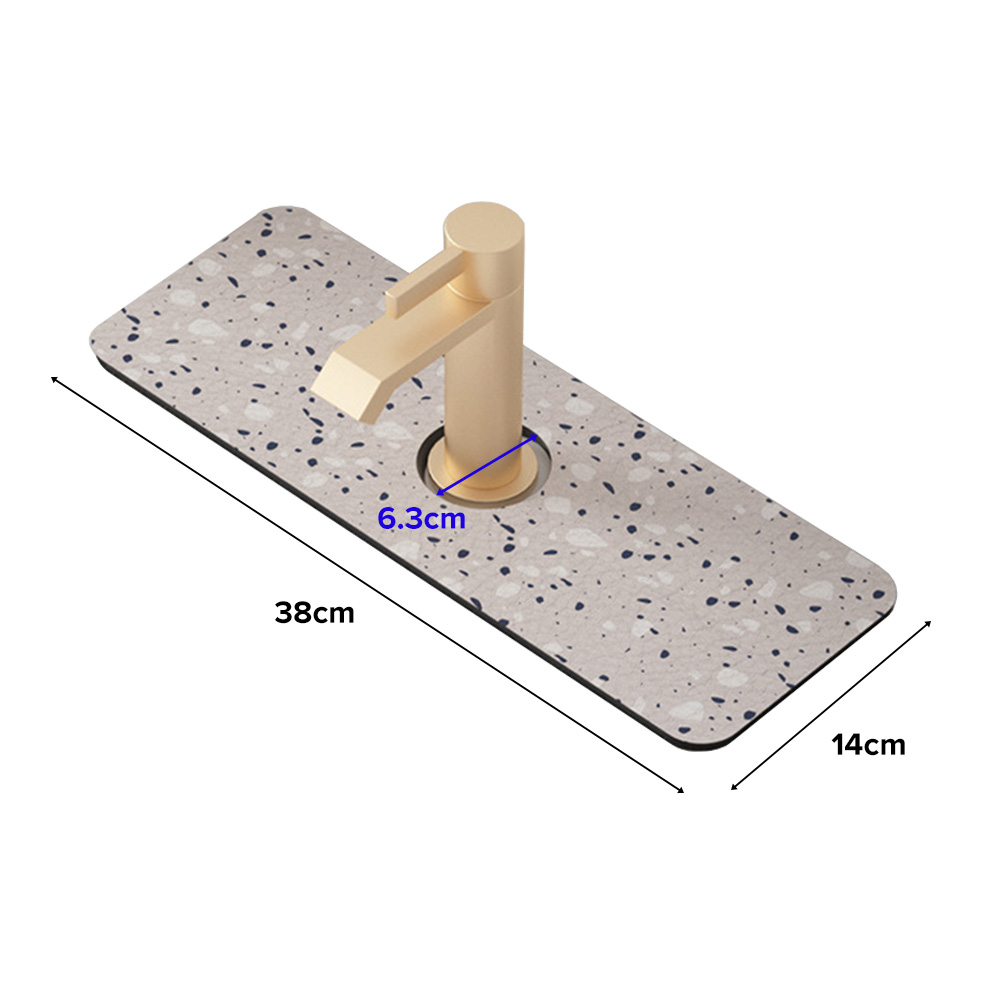 (DREAMAX) HUGO Soft Diatomite Faucet Mat / Sink Accessories / Quick ...