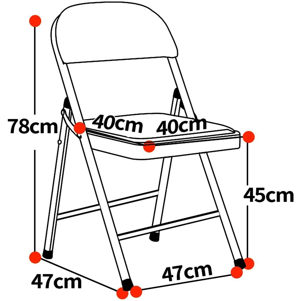OSUM Foldable Office chair Home Foldable Chair Folding Chair Waterproof ...